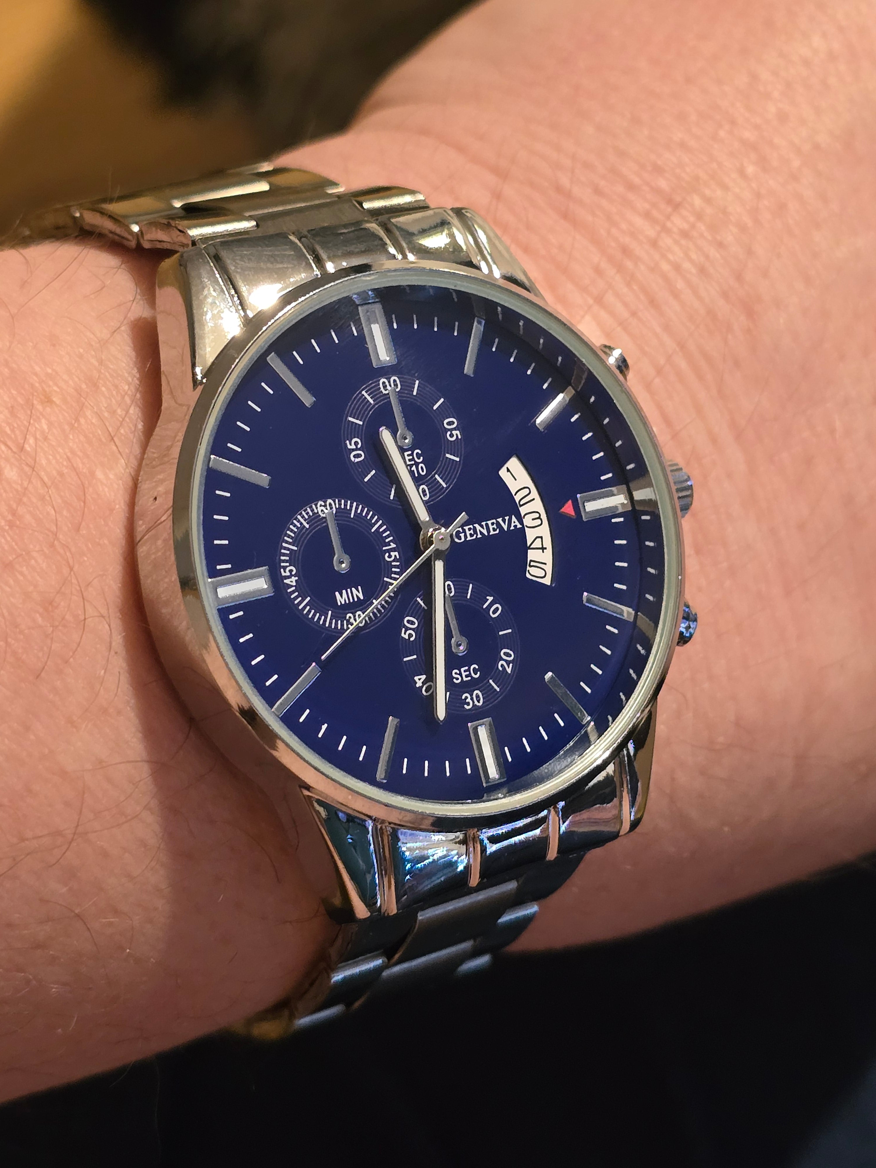 Geneva Silver Coloured Mens Watch - New - 2 – West Yorkshire Watches