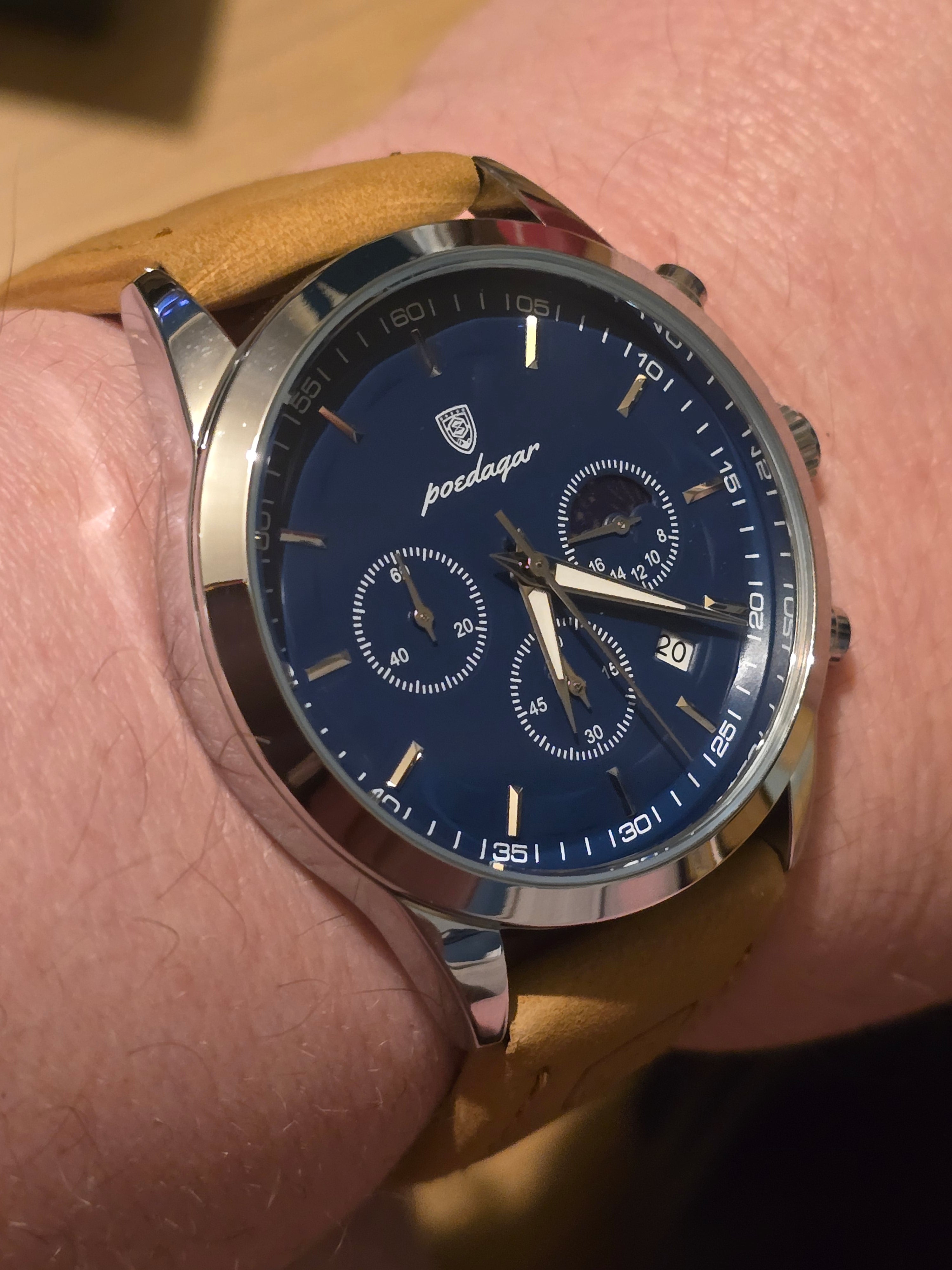 Poedagar Mens Chronograph Quartz Watch - New - 1 – West Yorkshire Watches