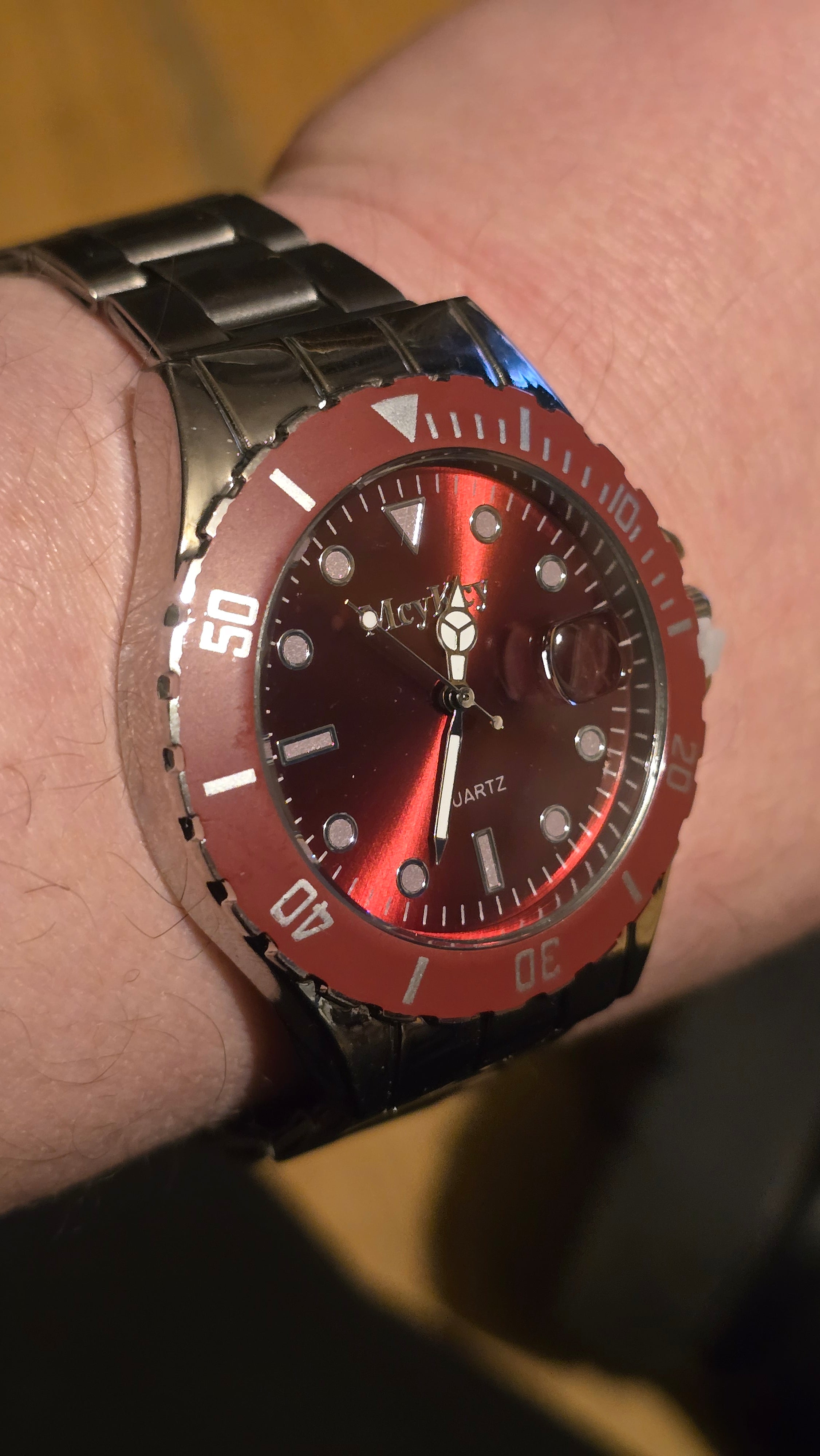 MeyKey Mens Quartz Watch - Red - New – West Yorkshire Watches